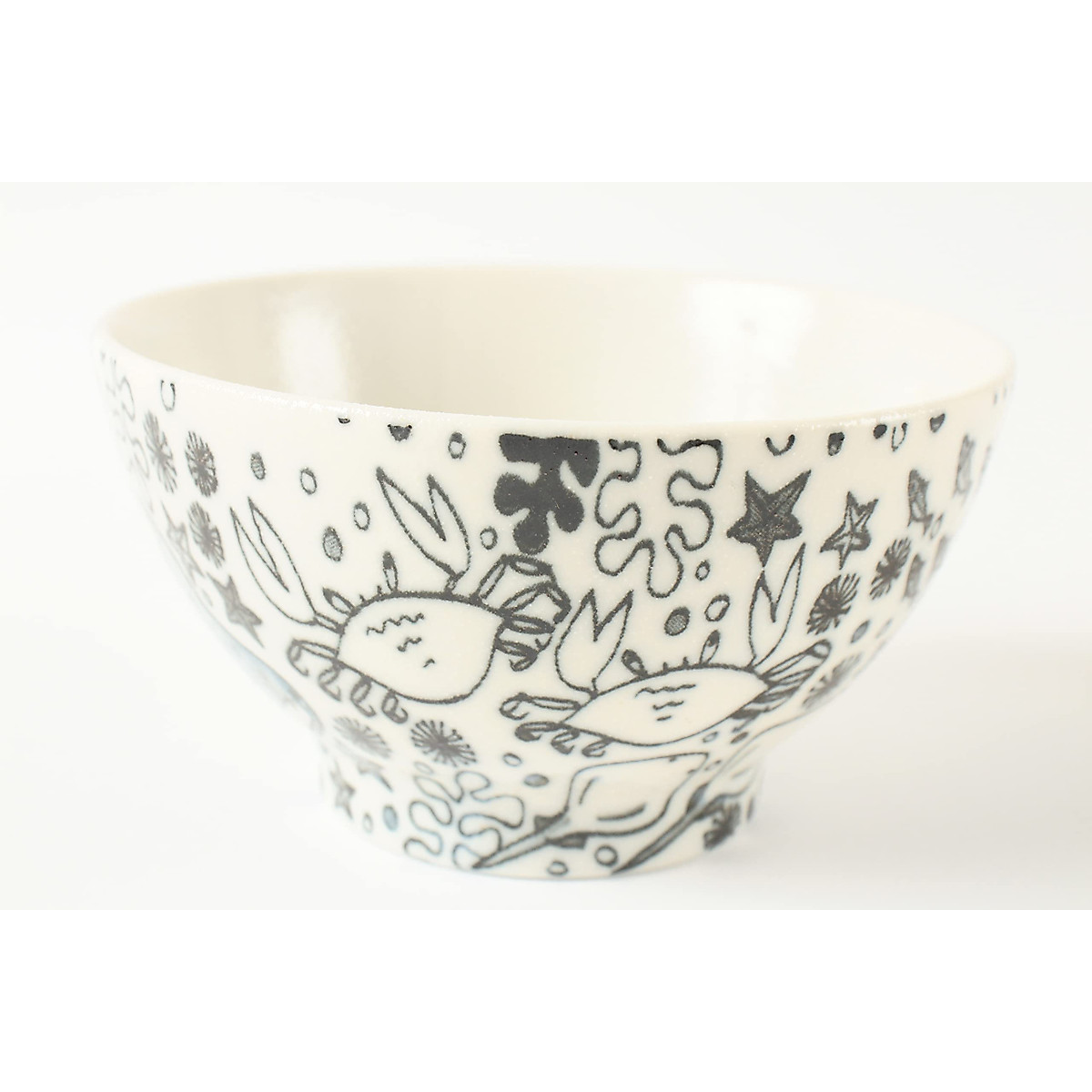 Mino ware Japanese Ceramics Rice Bowl Sea Creatures Matte Finish made in Japan (Japan Import) GBC003