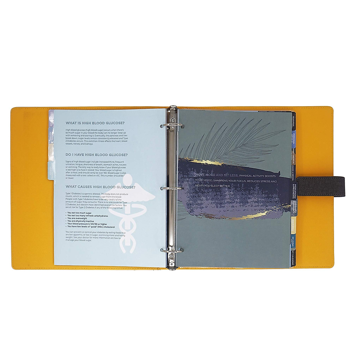 Performore My Health Journal Medical Records Organizer, Professionally Printed Tabs in a 3-Ring Binder, Medical Record Book for Patients, Caregivers and Family