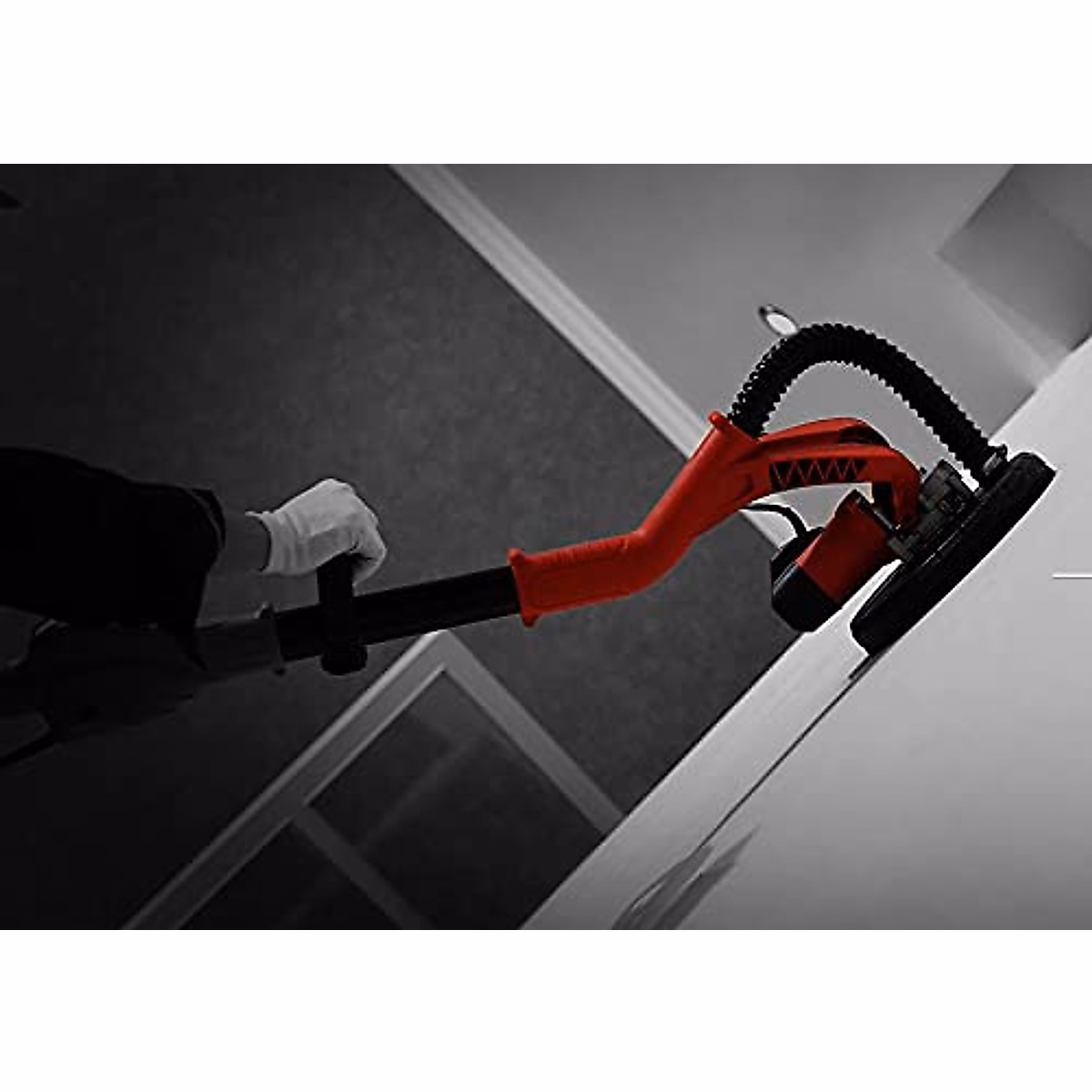 POWER PRO 1850 Electric Drywall Sander - Variable Speed 1000-1850rpm, 750 Watts, with Automatic Vacuum System, LED Light, and Tool Case (1850)