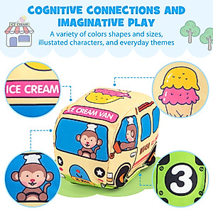 SYNARRY Soft Car Toys for 1 Year Old Boy, Baby Boy Toys 6 to 12 Months 12-18 Months, Kid Toy Cars for 1 Year Old Boys Infant with 1 Mat/Storage Bag, 1st Birthday Gifts for Toddler Toys Age 1(9 Sets)