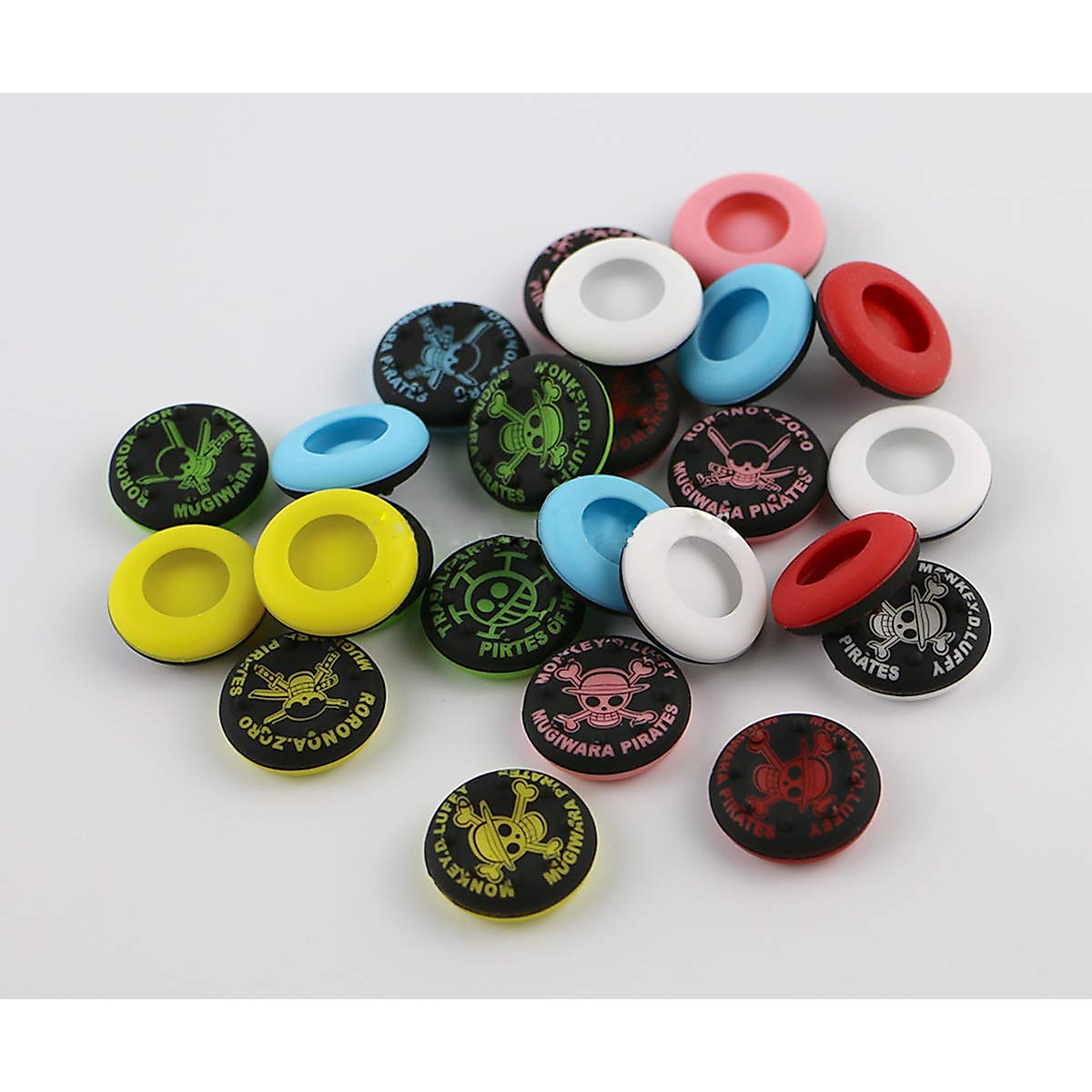 4 in 1 Analog Stick Joystick Rubber Silicone Cap Thumbstick Thumb Grip Cover Case Skin Joystick Grips for PS4 PS3 Xbox One Xbox 360 Controller (2# Pink)