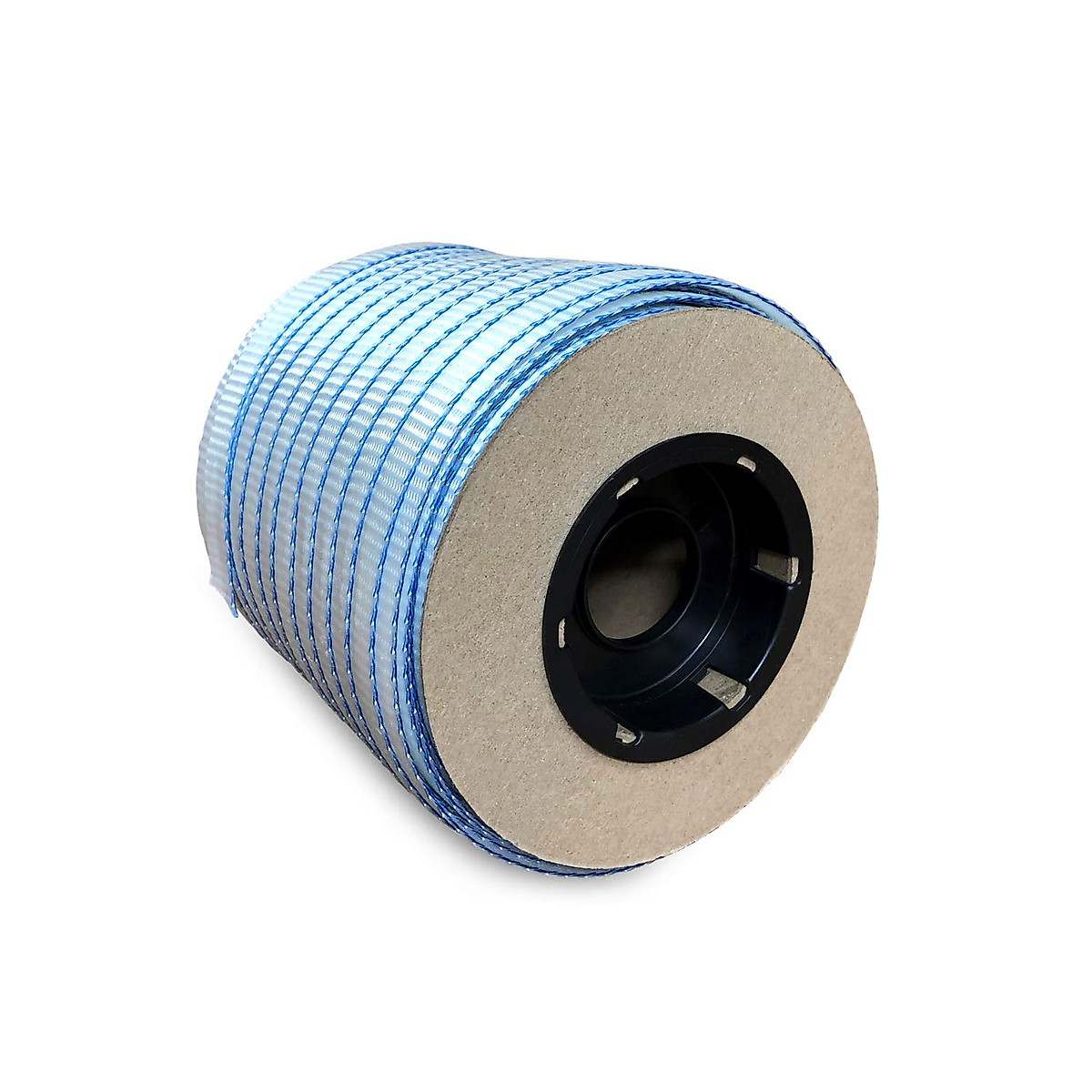 IDL Packaging 3/4" x 250' Mule Tape, 2400 lbs Break Strength, White - UV-, Moisture- & Abrasion Resistant Pull Tape - Heavy Duty Unmarked Woven Polyester Flat Rope for Pulling Wires, Camping, Home Use