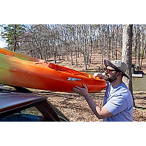 Perception Kayaks Zip 9.5 | Sit on Top Kayak | Stable and Fast | Multiple footrests | 9' 6" | Blaze