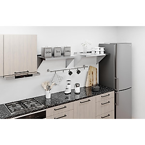 AmGood 18" x 30" Stainless Steel Wall Shelf | Appliance & Equipment Metal Shelving | Kitchen, Restaurant, Garage, Laundry, Utility Room | Heavy Duty | Squared Edge | NSF Certified