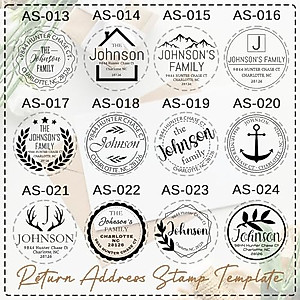 Custom Address Stamp Personalized Self Inking Return Address Stamp Refillable Mailing Address Stamps Housewarming Gift - Round
