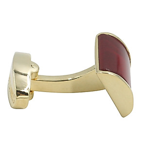 AUSCUFFLINKS 40th Anniversary Ruby Wedding Gift Husband | Cufflinks Gold Edge Red Cuff Links