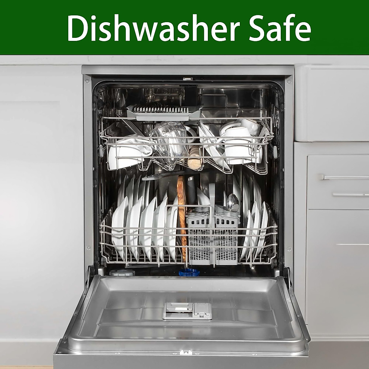 Loyareal Silverware Organizer Utenisl Organizer Holder Kitchen Drawer Organizer Plastic Silverware Tray for Drawer Flatware Organizer 5 Compartment White