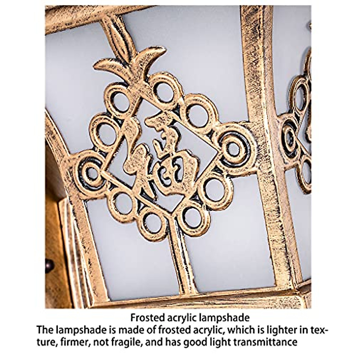 SHIJIANX Solar Lights Outdoor Solar Wall Lantern, Dusk to Dawn Decorative Led Wall Sconce Light Fixture with No Wiring Required -Solar Wall Light-Smart Home Outdoor Waterproof Garden Light