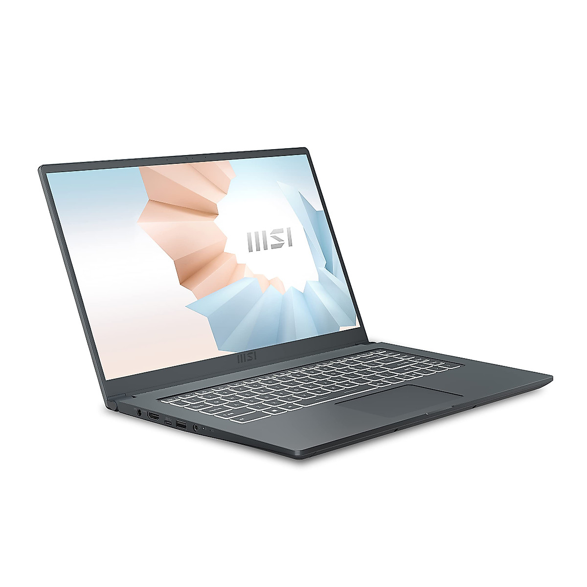 MSI Modern 15 Thin and Light Daily Laptop: 15.6" FHD 1080p, Intel Core i7-1195G7, Intel Iris Xe, 16GB, 512GB SSD, Win10, Carbon Gray (A11MU-681)