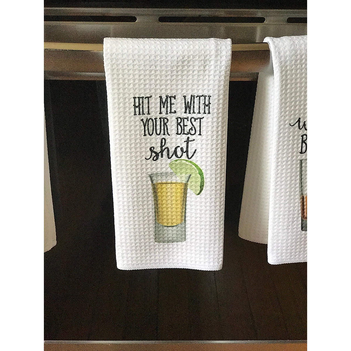 Funny Alcohol Kitchen Towel Gift Beer Lover Whiskey Shot