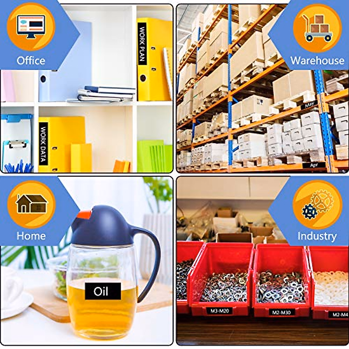 GREENCYCLE 4 Pack Compatible for Brother TZe-325 TZe325 TZ325 TZ-325 AZE Label Tape 0.35 Inch 9mm 3/8" White on Black Laminated for PTD210 PT-H100 PTH110 PT-D400AD PTD600 PT-1290 PT2430PC