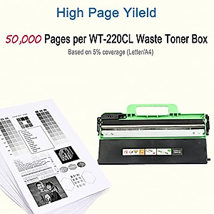 1 Pack Compatible for Brother WT-220CL Waste Toner Box WT-223CL Waste Toner Box Works with MCF-9340CDW HL-3140CW 3170CDW L3210CW L3230CDW L3270CDW 9130CW L3290CDW MFC-L3710CW L3770CDW (Black)