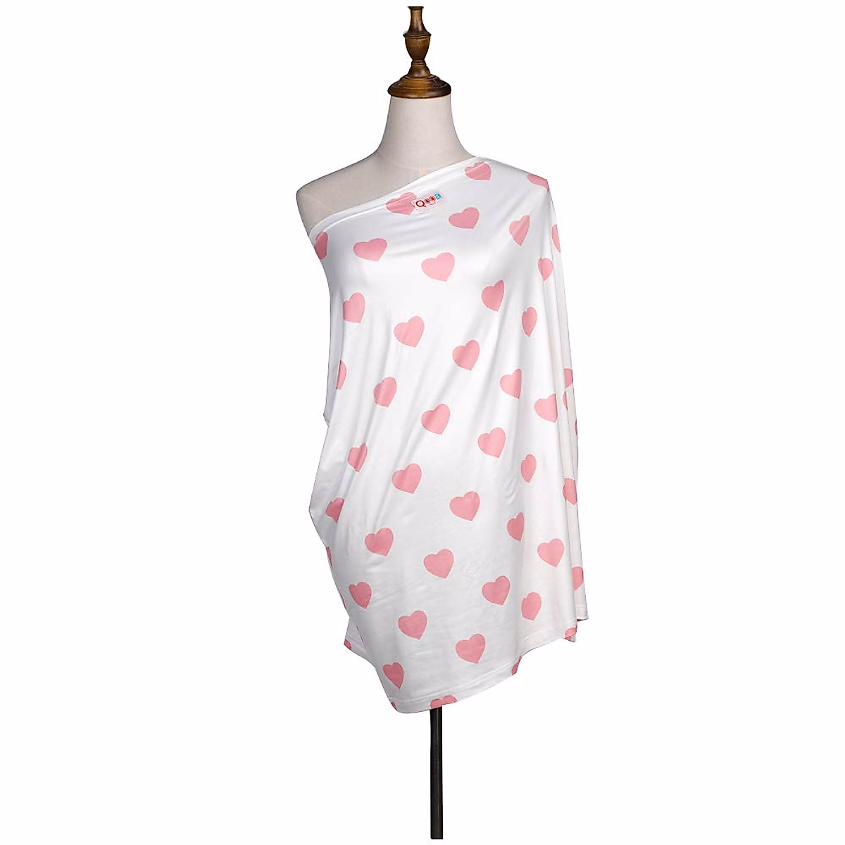 Qooa Baby Carseat Canopy Cover, Ultra-Soft and Stretchy Protect Baby, Multi-use Baby Carseat Cover for Nursing, Sleeping, Carseat, Stroller and Highchair