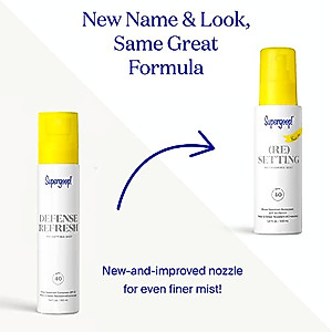 Supergoop! (Re)setting Refreshing Mist, 1 fl oz - SPF 40 PA+++ Facial Mist - Sets Makeup, Refreshes UV Protection & Helps Filter Pollution - Light, Natural Scent
