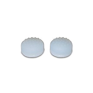 2 PCS Silicone Analog Thumb Stick Grips Caps Thumbsticks Joystick Cap for Switch Poke Ball Plus Pokeball NS Baoke Dream Elf Ball Plus Controller (White)