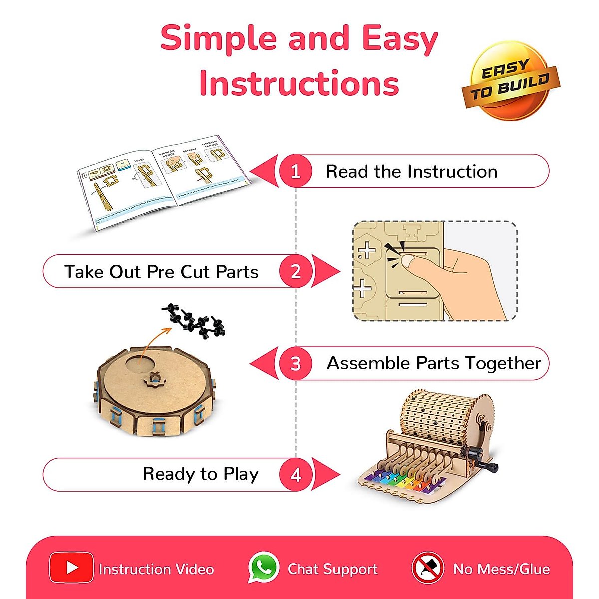 Smartivity Music Machine; Mechanical Action, Science, Engineering STEM and STEAM Building Kit for Kids Ages 8 and Up