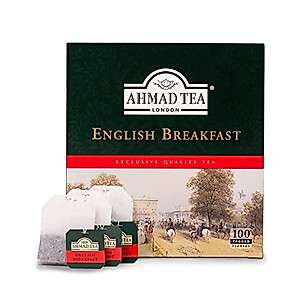 Ahmad Tea Black Tea, English Breakfast Teabags, 100 ct - Caffeinated and Sugar-Free