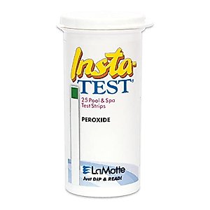 LaMotte Insta-Test 2984 Hydrogen Peroxide HR Single Factor Test Strip, 0-90ppm Range (Vial of 25 Strips)