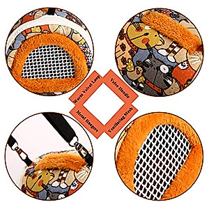 Small Pets Carrier Bag, Portable Rats Sugar Glider Guinea Pig Chinchillas Hamster Hedgehog Outdoor Travel Carrier Pouch Bag, Small Animals Breathable Hanging Tote Bag with Detachable Strap Zipper