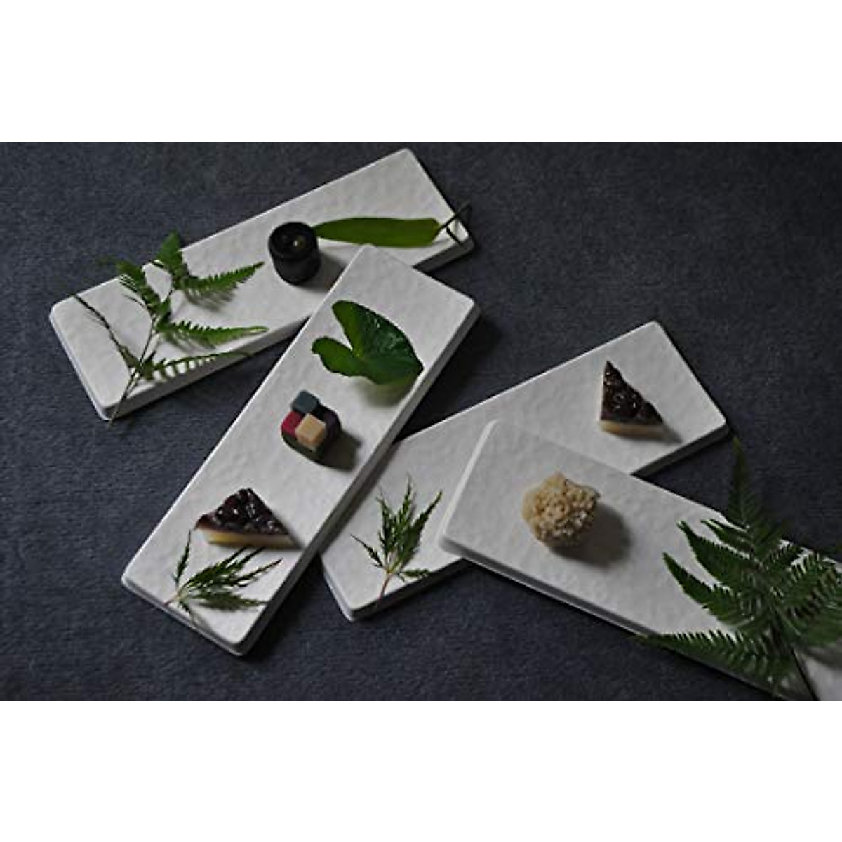 WASARA DM-014R Long Plate, White, 11.8 inches (30 cm), 6 Pieces