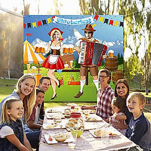 Oktoberfest Party Decorations Oktoberfest Photo Door Banner Backdrop Props, Large Fabric Photo Door Banner for Oktoberfest Party Decorations, Funny Oktoberfest Game Supplies, 5 x 4.3 ft
