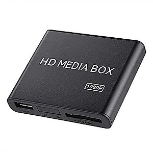 Full HD Mini Box Media Player 1080P HDMI Media Player Box Support USB MMC RMVB MP3 AVI MKV Portable Digital Player Support USB Drive, Mobile Hard Drive, SD Card(US)