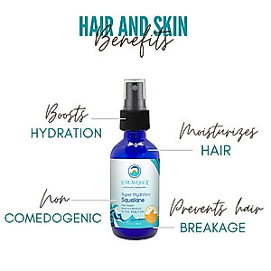 STREAM 2 SEA Leave-In Conditioner and Squalane Oil for for Moisturized Skin and Hair with Vitamin E - Natural Protection and Hydration for Skin - Reef Safe and Paraben Free.