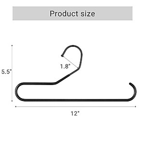 Mkono Hat Organizer for Baseball Caps Metal Hat Rack for Closet Set of 2 Hat Hangers Baseball Cap Holder Hat Storage Organizer Holds 20 Caps, Black