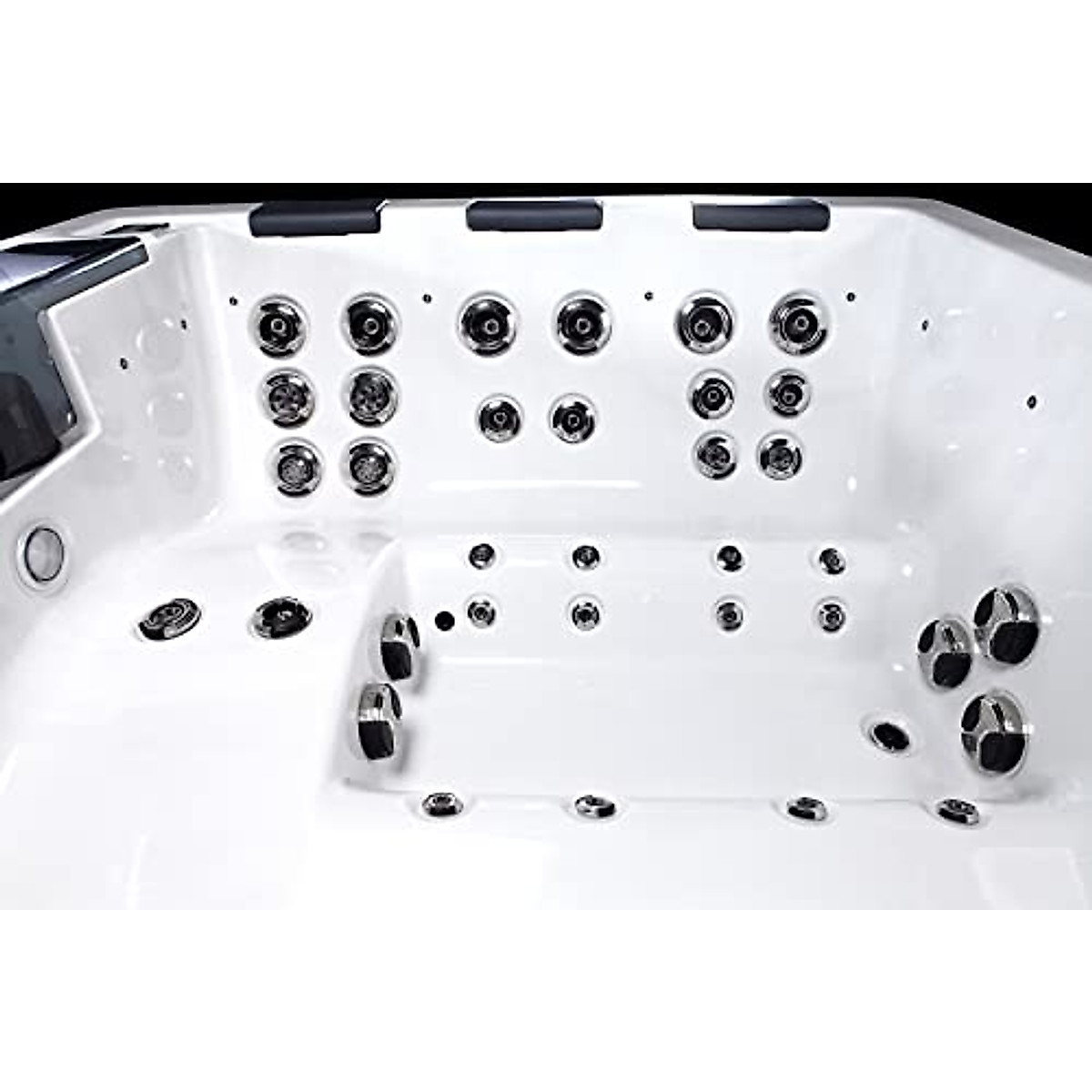Luxuria Spas Artisan 6-Person 57-Jet 3-Pump Acrylic Lounger Hot Tub with Speakers and Ozonator