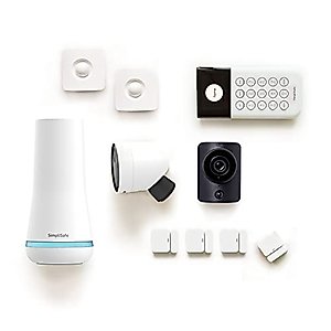 SimpliSafe 10 Piece Wireless Home Security System with Outdoor Camera - Optional 24/7 Professional Monitoring - No Contract - Compatible with Alexa and Google Assistant