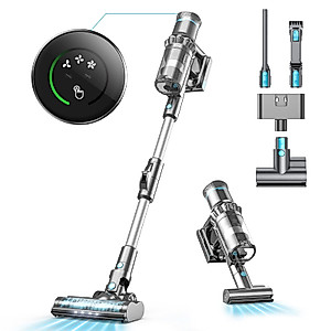 Oraimo Cordless Vacuum Cleaner, 27KPA Stick Vacuum Cleaner, 380W Brushless Motor with Motorized Brush for Pet Hair, Lightweight Cordless Vacuum with Powerful Suction for Carpet, Hardfloor, Sofa, Stair