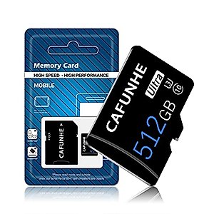 Micro SD Card 512GB (Class 10 High Speed) Memory Card 512GB TF Card with Adapter for Phone,Dash Came,Surveillance, Camera, Tachograph, Tablet, Computers with a SD Card Adapter