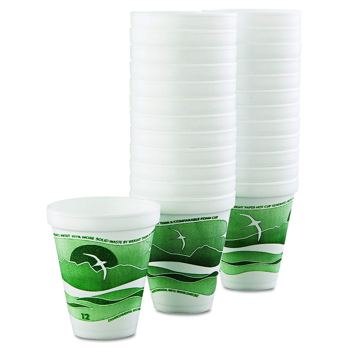 Dart 12J16H 12 oz Horizon Foam Cup (Case of 1000)