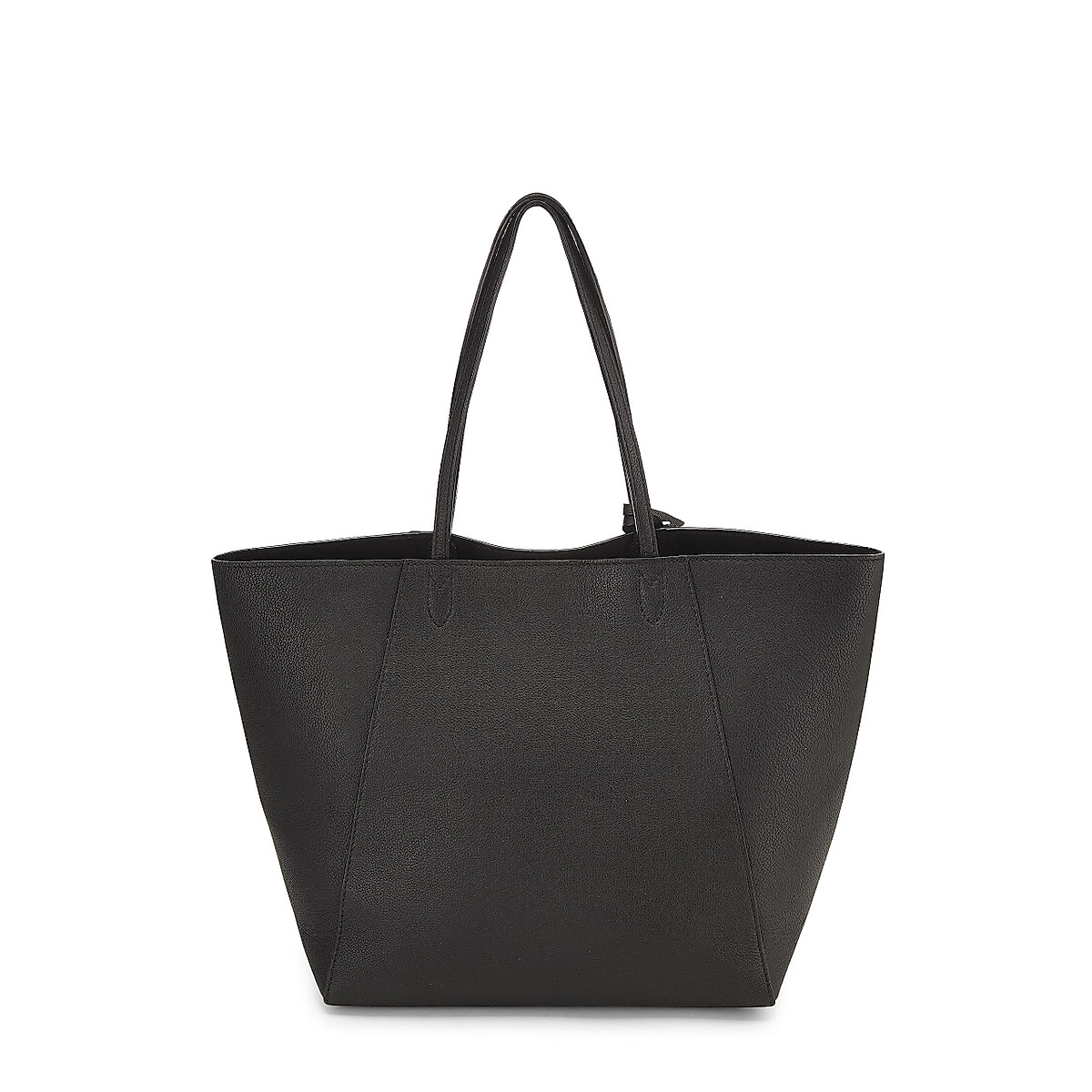 Louis Vuitton, Pre-Loved Black Leather Lock Me Tote MM, Black