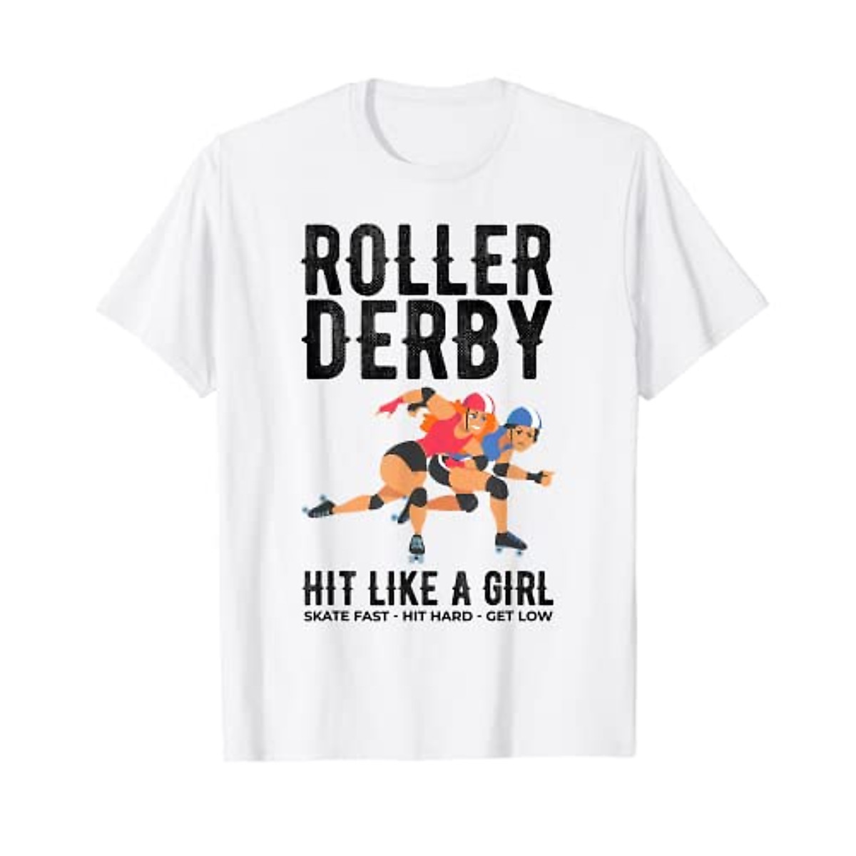 Roller Derby Hit Like a Girl Flat Track Roller Derby Shirt