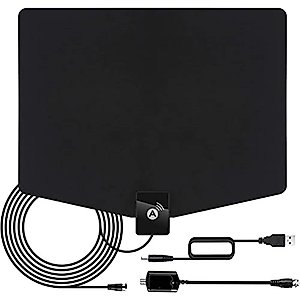 TV Antenna,Amplified HD Indoor Digital HDTV Antenna 200+Miles Range Antenna, Support 4K 1080p and All TVs,13.2ft Coaxial Cable, All Old Tv for Local Channels