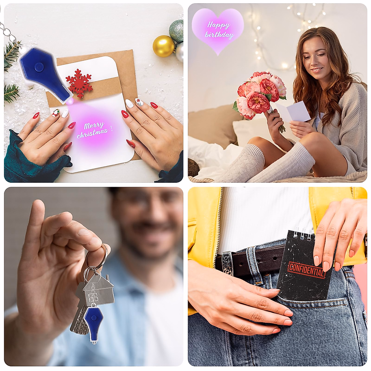 Qilery 72 Pcs Detective Spy Party Favors Include Mini Spiral Notebooks Flashlights With Keychain Invisible UV Light Pens ID Card Holders for Escape Room Birthday Party Supplies Decorations