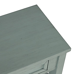 INMOZATA Retro Console Table Sofa Entryway Side Table Furniture with 4 Drawers and 1 Storage Shelves for Living Room Home Bedroom Hallway Kitchen Decor,Green