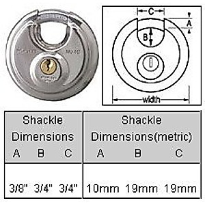 Master Lock - (4) Keyed Alike Stainless Steel Trailer and Multi Purpose Padlocks 40KA-4