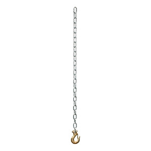 CURT 80302 35-Inch Trailer Safety Chain with 1/4-In Clevis Snap Hook, 7,800 lbs Break Strength