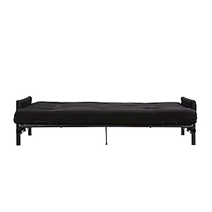 DHP Fairview Storage Futon with 6" Mattress, Black
