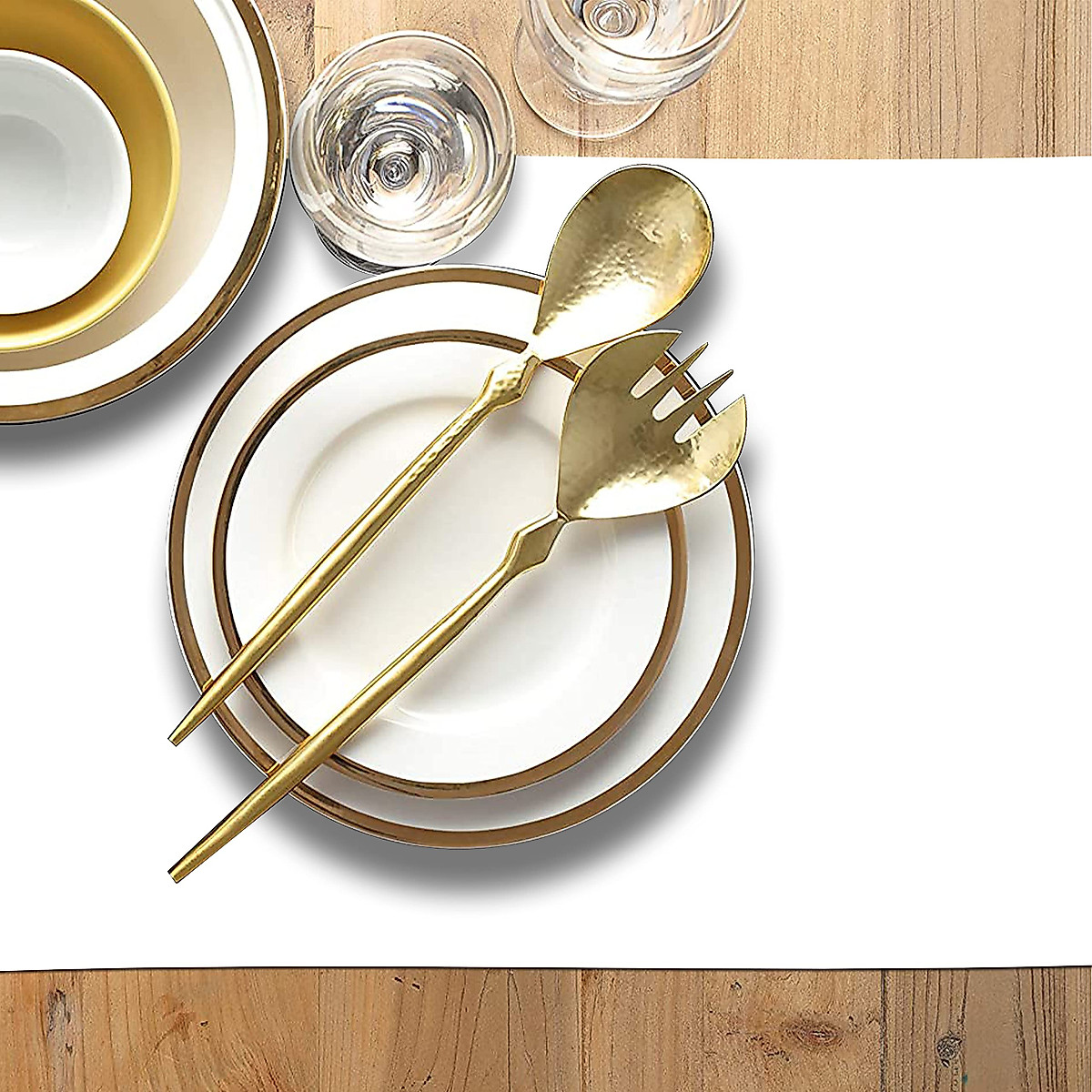 BannerBuzz Table Runner, Polyester Fabric, 170 GSM, Hot Knife Cut Finishing, Full Color, 1440DPI, Dye-Sublimation Printing (30" W X 72" H, White)