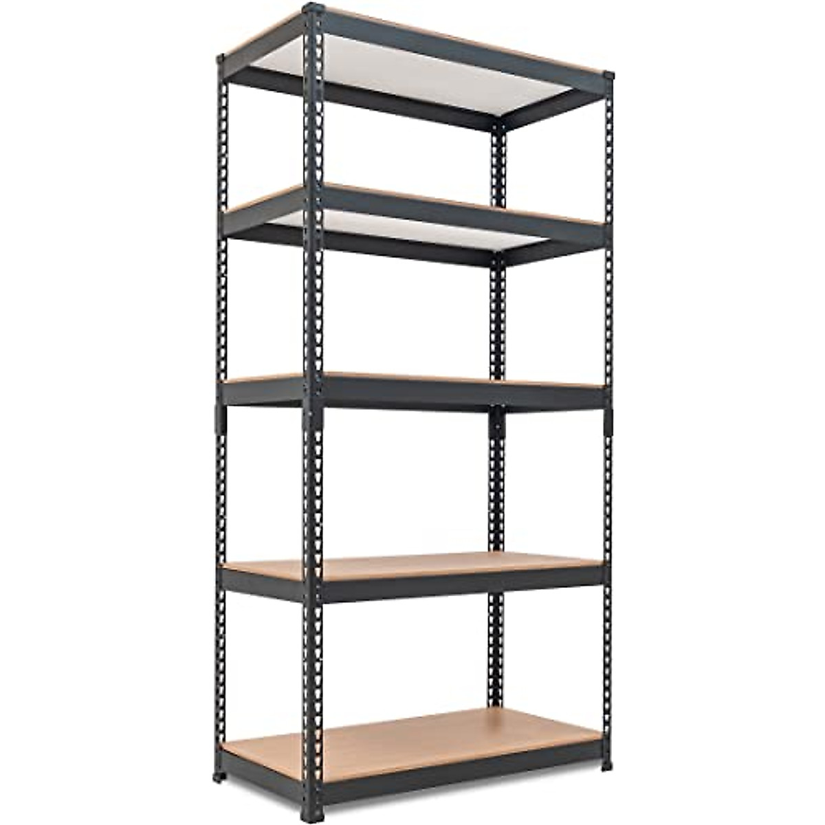 HOMEDANT 5 Tier Laminated Metal Shelving Unit Adjustable Garage Storage Utility Rack Heavy Duty Shelves Organization Multipurpose Shelf Warehouse Basement Pantry Shed 35.9" W x 18.2" D x 71.3" H 1Pack