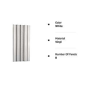 Mobile Home Skirting Box of 8 Vented White Panels 16" Wide X 35" Tall. Premium 40 Mil Thickness