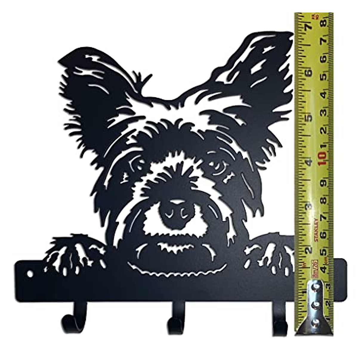 Key Holder for Wall Mount with 3 Hooks (Yorkie)