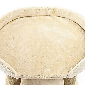 Amazon Basics Top Platform Cat Tree With Scratching Post - 18 x 14 x 22 Inches, Beige