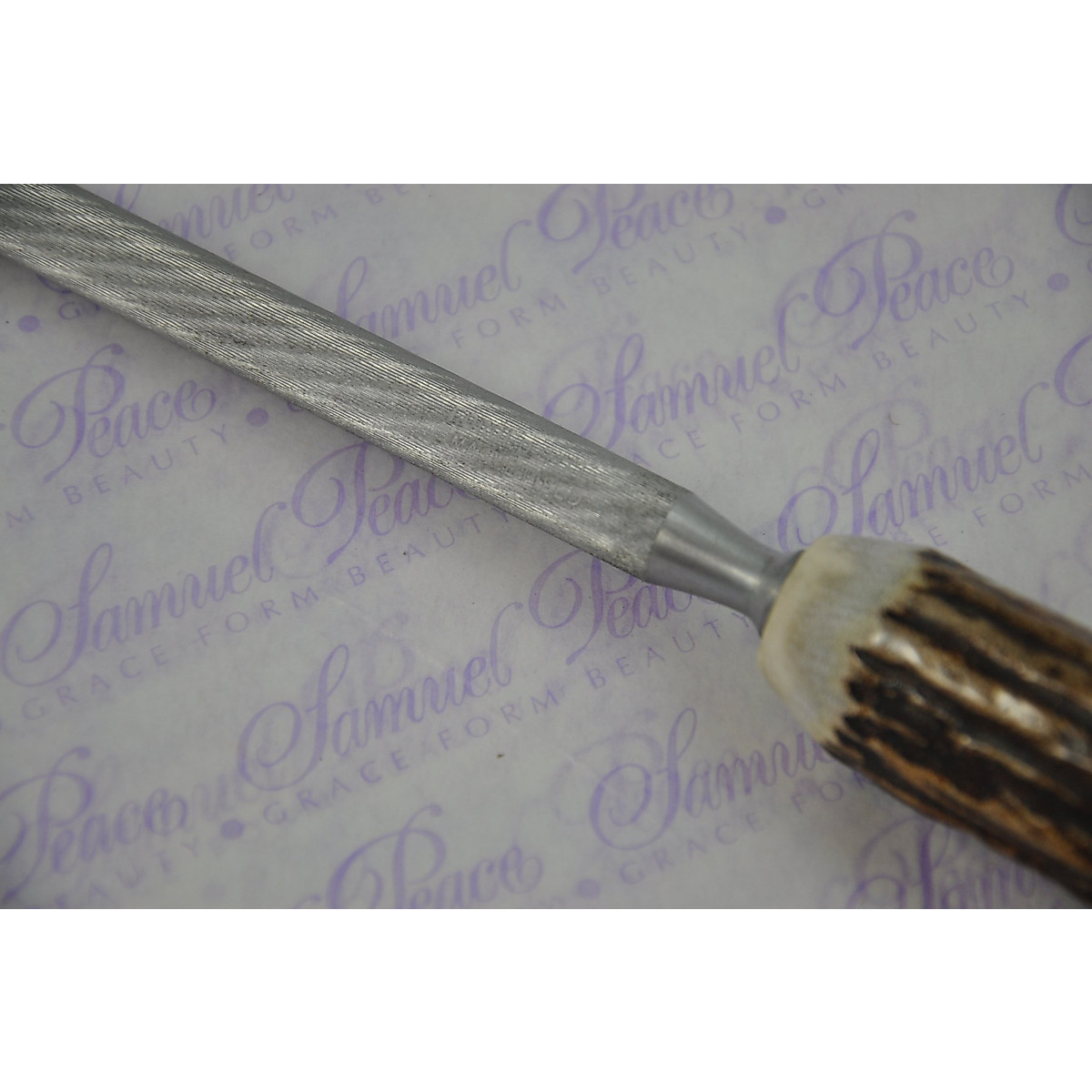 Cased Genuine Genuine Stag Horn/Antler Handle 2 Piece Carving Set Cased Made in Sheffield England