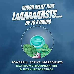 Mucinex Instasoothe Sore Throat Relief + Cough Relief, Sore Throat Lozenges, Cough Drops with Dextromethorphan HBr & Hexylresorcinol, Alpine Herbs & Fresh Mint Flavor Medicated Throat Drops, 40ct