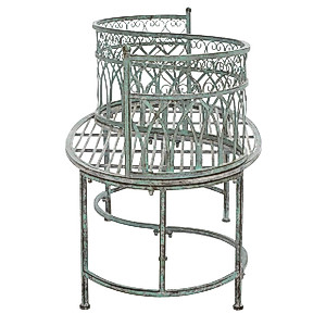 SAFAVIEH Outdoor Collection PAT5005 Bench, Antique Dark Green