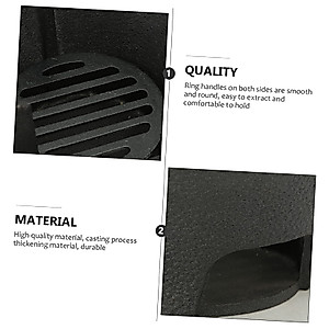 Yardwe 2 Pcs Grill Camping Barbecue Stove Compact Barbecue Tool Japanese Charcoal Korean Bbq Indoor Stove Mini Hibachi Iron Charcoal Fire Stove Round Iron Stove Heavy Combustion Furnace